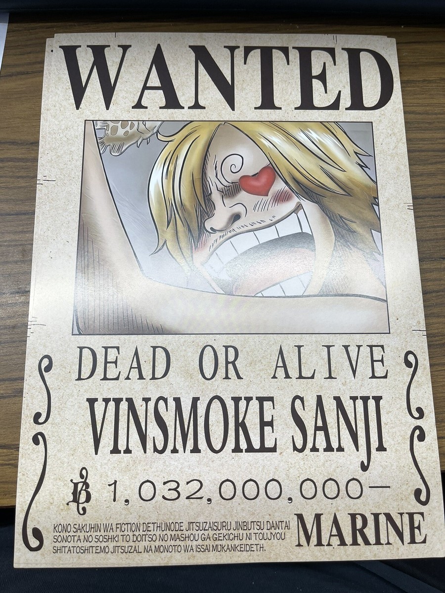 One Piece Wanted Posters Sanji Anime Shirt Unisex ETQT Worldwide