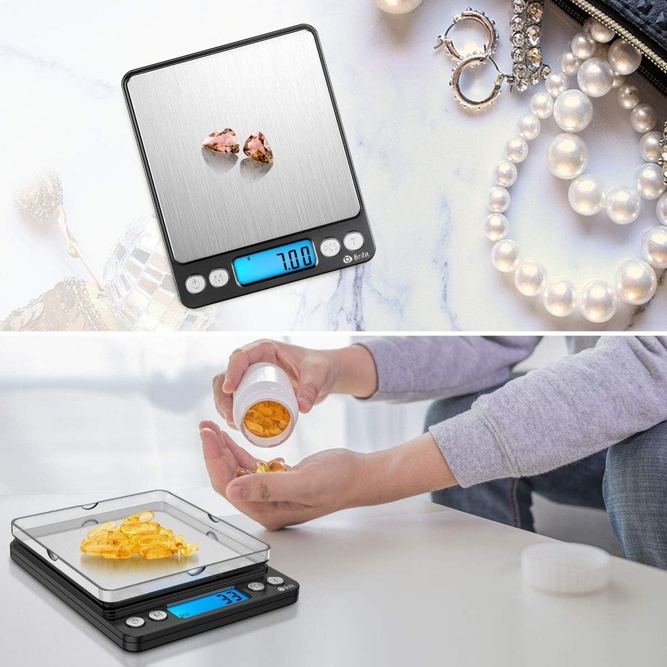 Stylish 500g Digital Scale for Jewelry and Cooking - Backlit LCD & Tare ...