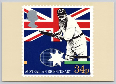 Australian Bicentenary Stamp, Sporting Links, Garry Emery, Vintage ...
