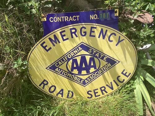 Vintage Porcelain Advertising Sign AAA California State Automobile ...