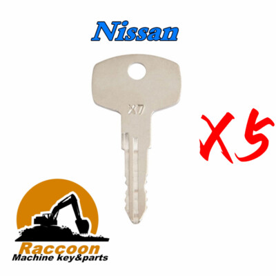 5pcs X7 Ignition Keys fits Nissan Forklift Truck Fork Lift Equipment ...