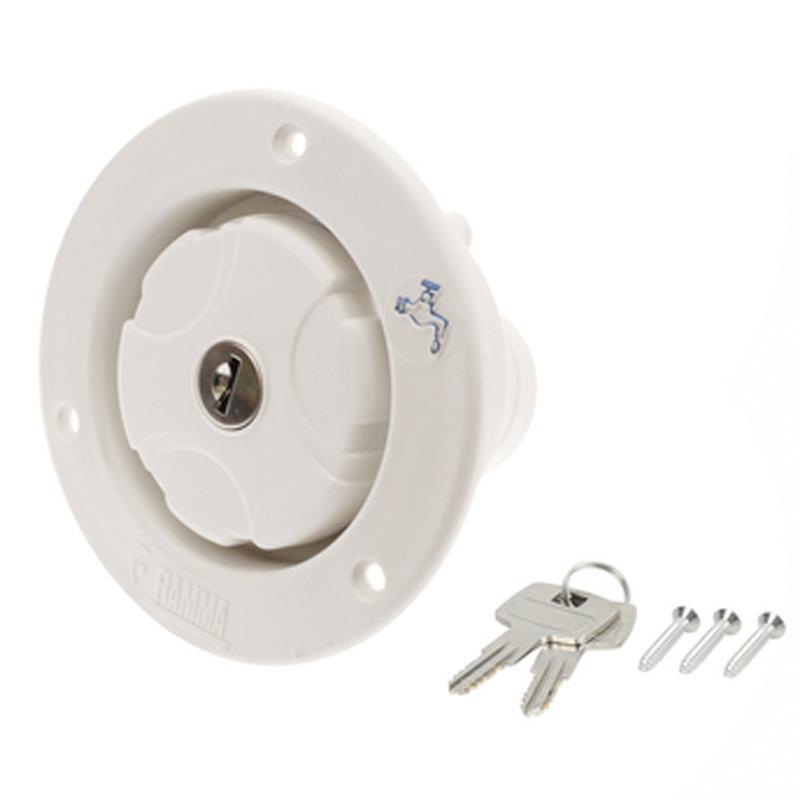 FIAMMA LOCKABLE WATER FILLER CAP WHITE MOTORHOME CAMPERVAN HORSEBOX ...
