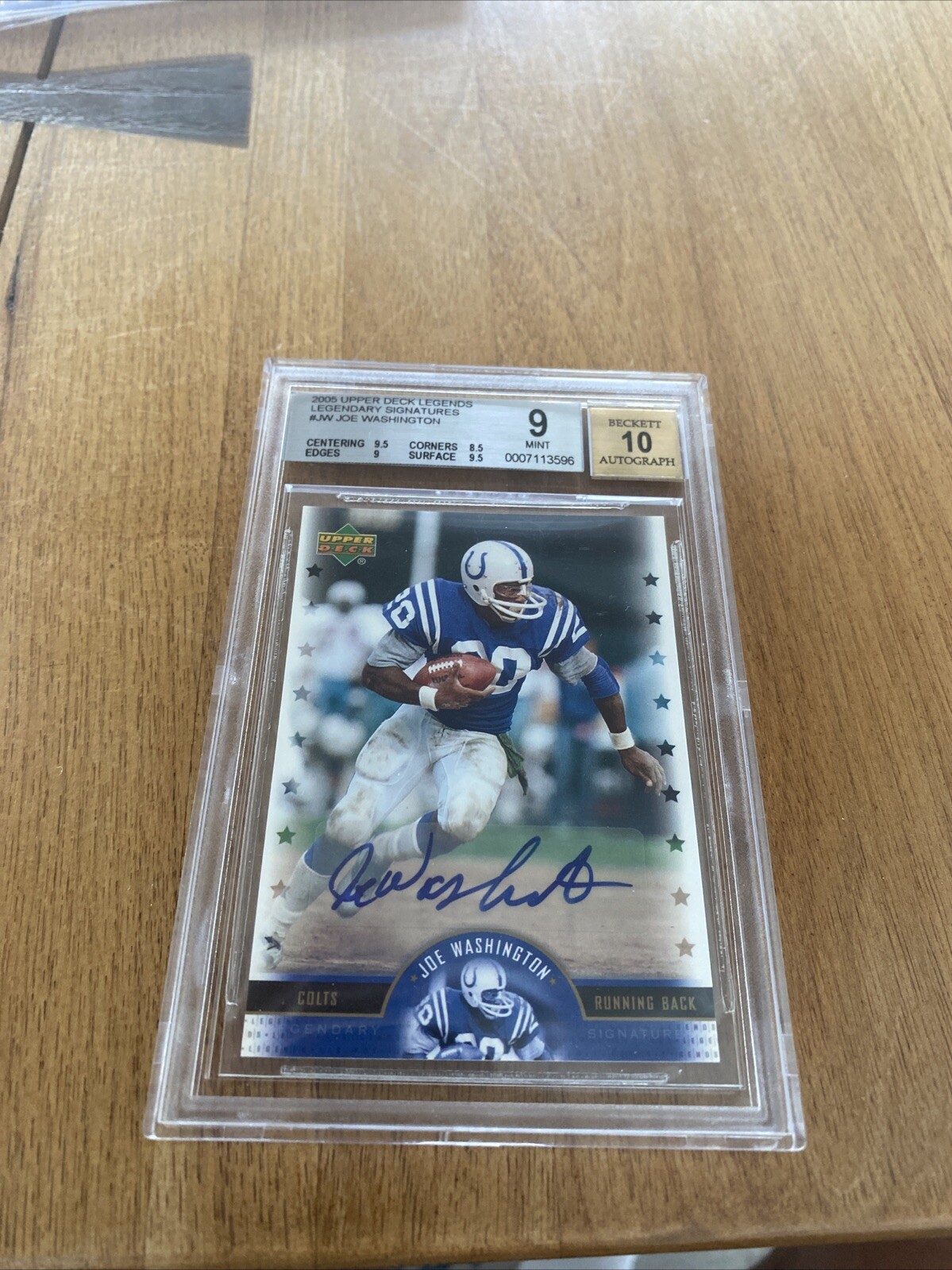 2005 Upper Deck NFL Legends - Legendary Signatures Joe Washington #LS ...