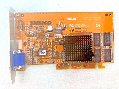 VINTAGE ASUS AGP-V7100 DVI GEFORCE2 MX 32 MEG AGP VIDEO CARD OEM DIRECT ...