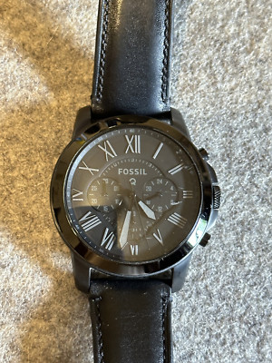 Fossil Q NDW1 Men's Watch Analog Chronograph Smartwatch Black | eBay