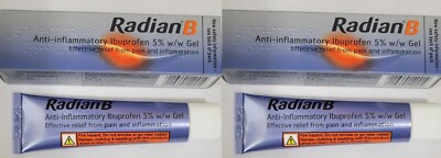 2x Ibuprofen Topical Gel Radian B Rapid Relief Back Rheumatic Arthritis ...