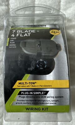 Hopkins 40974 Trailer Connector Kit 7-Blade & 4-Flat Connector Multi ...