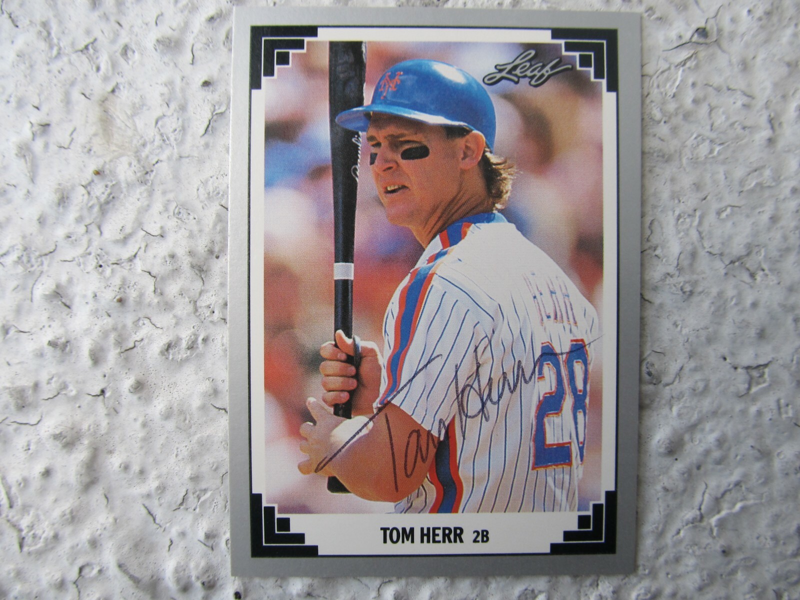 Mets Tom Herr Signed Autographed 1991 Leaf Mint | eBay
