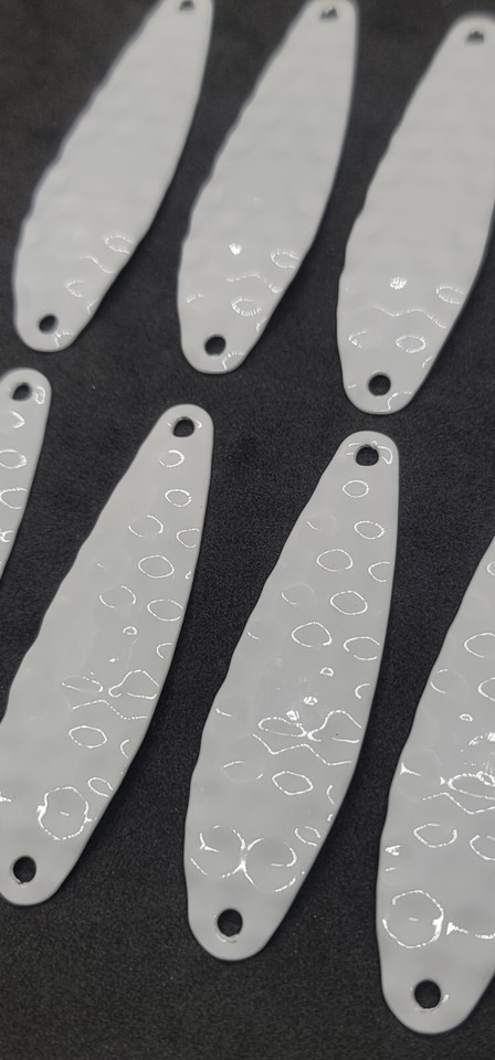 3" Fishing Spoon Flutter Hex Pattern Unrigged Fluke M3Tackle Salmon ...