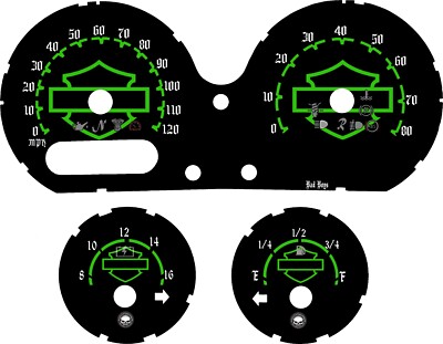 Harley Davidson Custom Speedo Gauge Fit CVO 2014 - Newer The punisher ...
