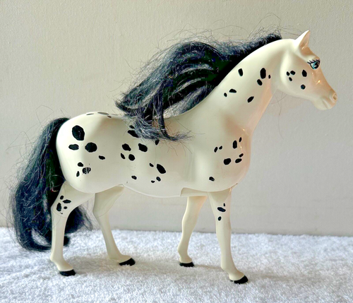 Vintage Barbie Walking Club Sassy Pony Horse White w/ Black Mane Mattel ...