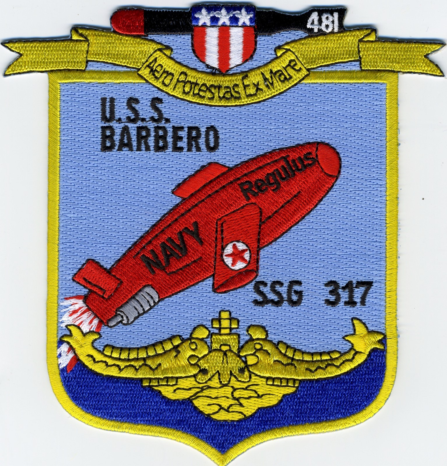 USS Barbero SSG 317 - Regulus Missile - BC Patch Cat No C5630 | eBay UK