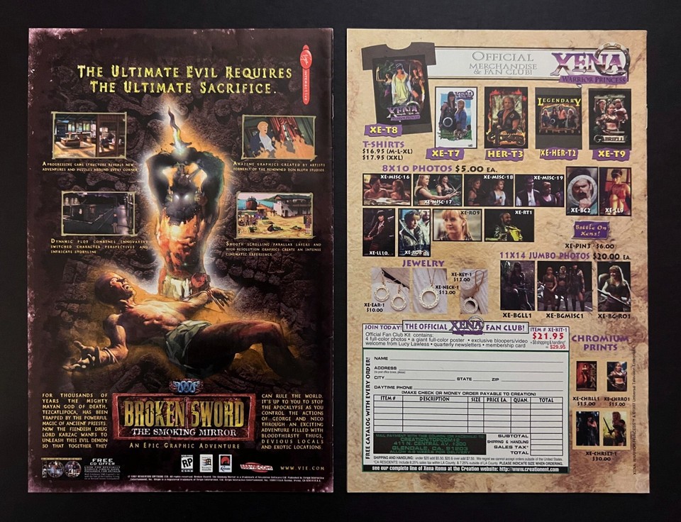 Xena Warrior Princess: Dragon's Teeth #1, 2 Photo Cover Topps Comics ...