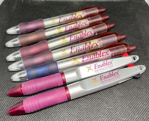 LOT of 7 ENABLEX Medical Drug Rep Pharmaceutical Pens Collectible ...