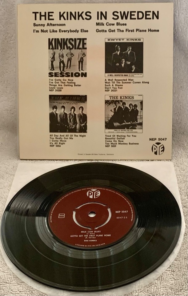 KINKS "THE KINKS IN SWEDEN" SUPER-RARE 1966 ORIGINAL SWEDISH EP WITH ...