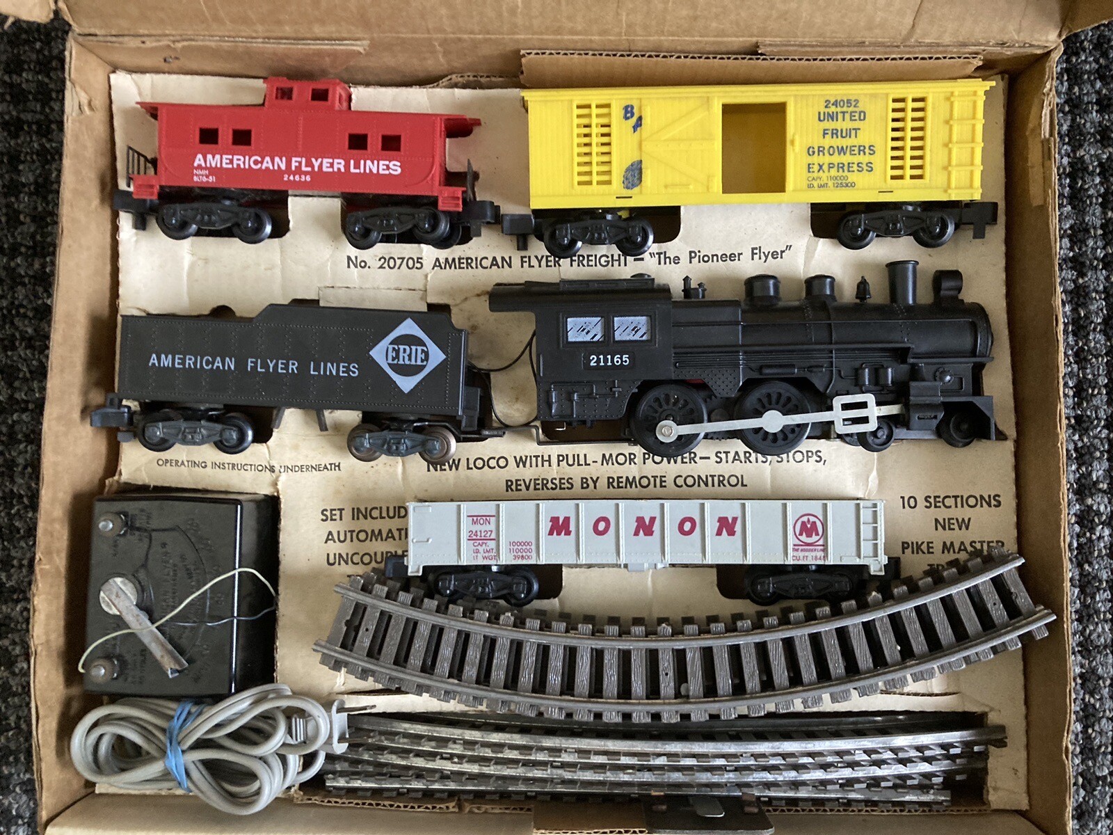 American Flyer S Gauge Steam Locomotive Train Set Monon Gilbert WORKS ...