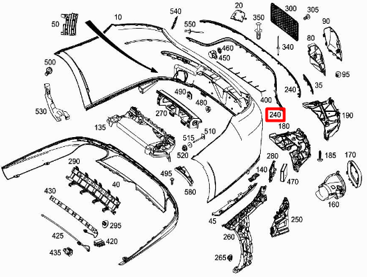 Mercedes-Benz E Class Coupe C238 Rear Bumper Trim P/n A2388859600 Ref ...