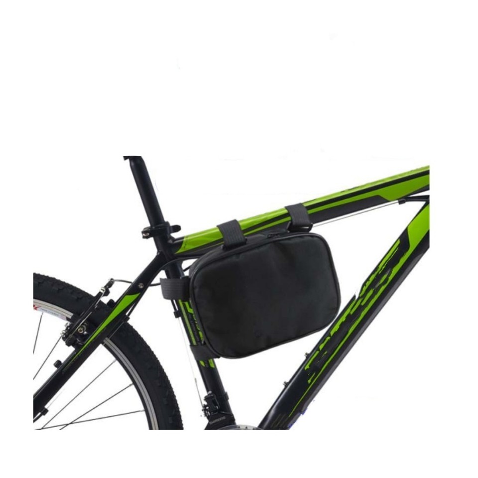 Black Oxford Cloth Triangular Bike Frame Bag with Tube Bracket for ...