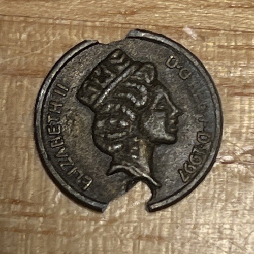 Vintage 1997 Queen Elizabeth II Faux Coin Charm Pendant As Is Young ...