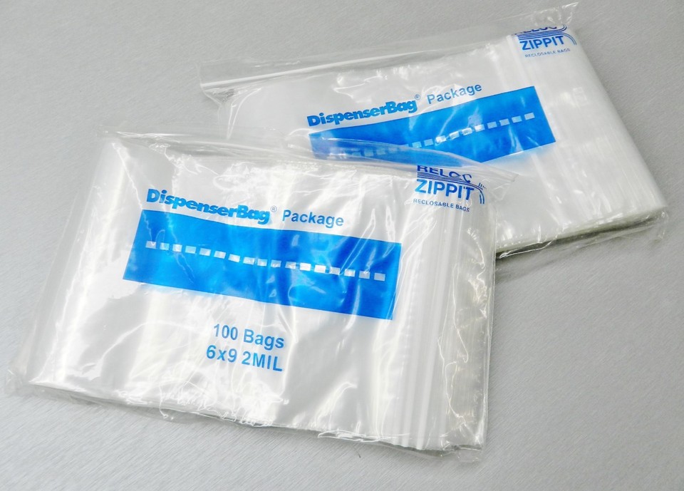 200 Bags 6x9 Clear 2mil Reclosable Bag 6" x 9" Reloc Zippit 200 Poly ...