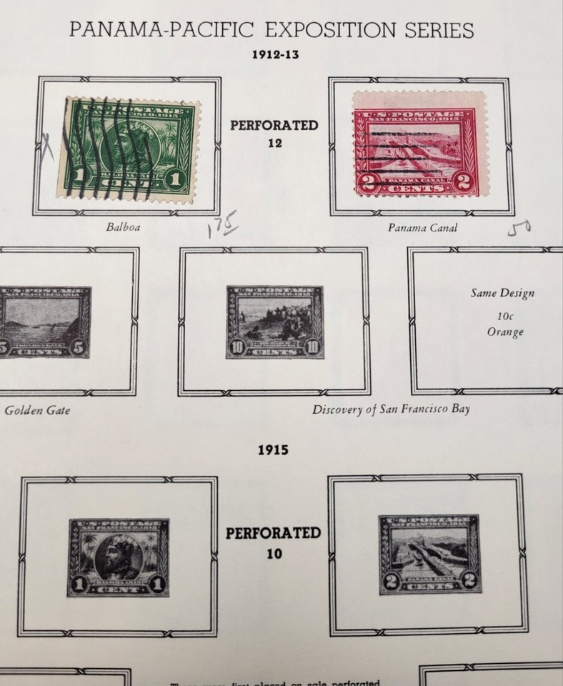 Old 1893-1936 US Postage Stamps Errors Offset Stamp Collection Book ...