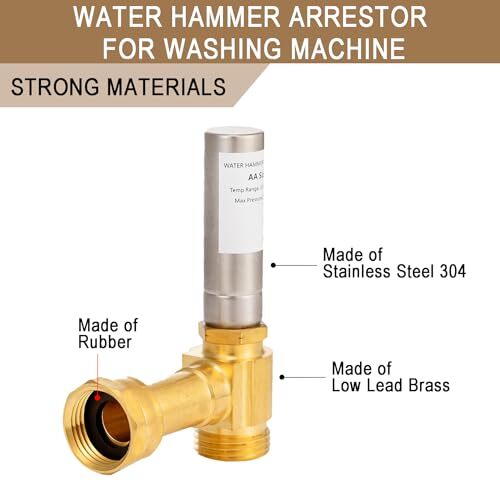 2 Pieces Water Hammer Arrestor For Washing Machine 3/4 Inch Female ...