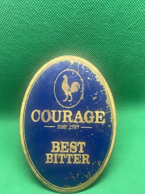 Vintage Courage Best Bitter Sign, Metal,Pump Clip, Font Badge, Pub ...