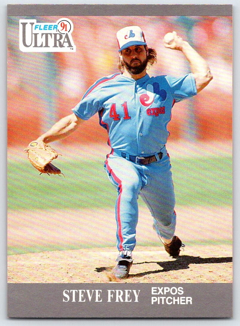 1991 Fleer Ultra Baseball Card Steve Frey #202 Montreal Expos | eBay