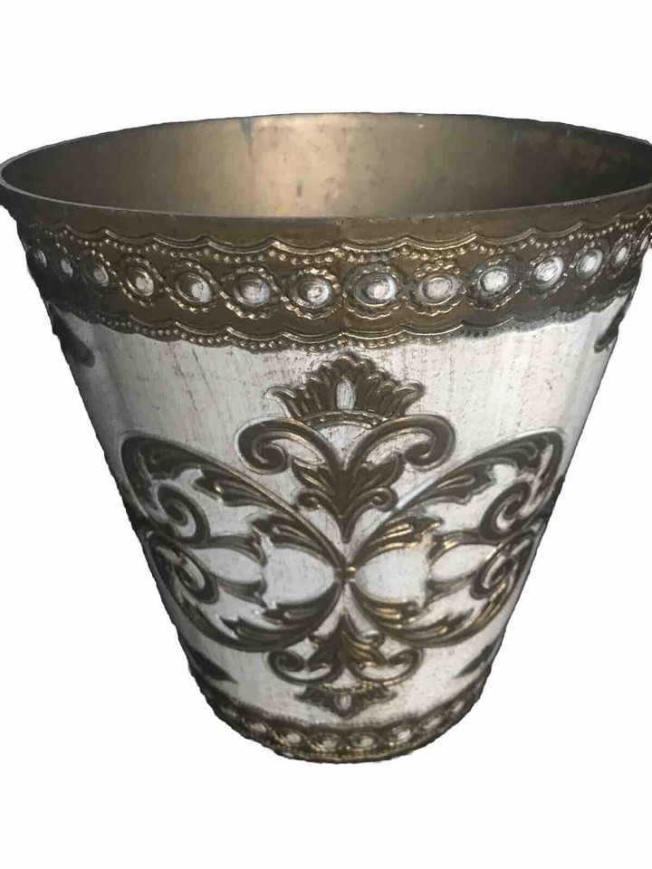 ITALIAN FLORENTINE GILT WOOD TRASH CAN WASTE BASKET MCM RARE 1960s | eBay