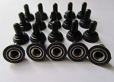 20x Black Mini Toggle Switch Waterproof Rubber Cap Water Proof Boot ...