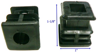 Oajen caster socket insert for 3/8" grip ring stem, use with 1" OD tube ...