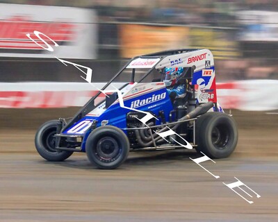 KYLE LARSON #01 IRACING MIDGET CAR ON TRACK 8X10 GLOSSY PHOTO #7X | eBay