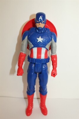 Captain America Action Figure & Shield Marvel Hasbro 2014 12" #B6153 ...