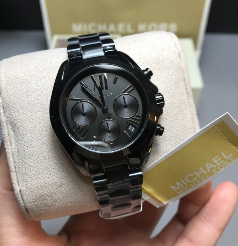 100 Michael Kors MK6058 Black Mini Bradshaw Stainless Steel 100 Michael Kors MK6058 Black Mini Bradshaw Stainless Steel