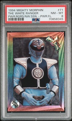 1994 Power Rangers New Season Hobby #71 White Ranger Power Foil PSA 8 ...