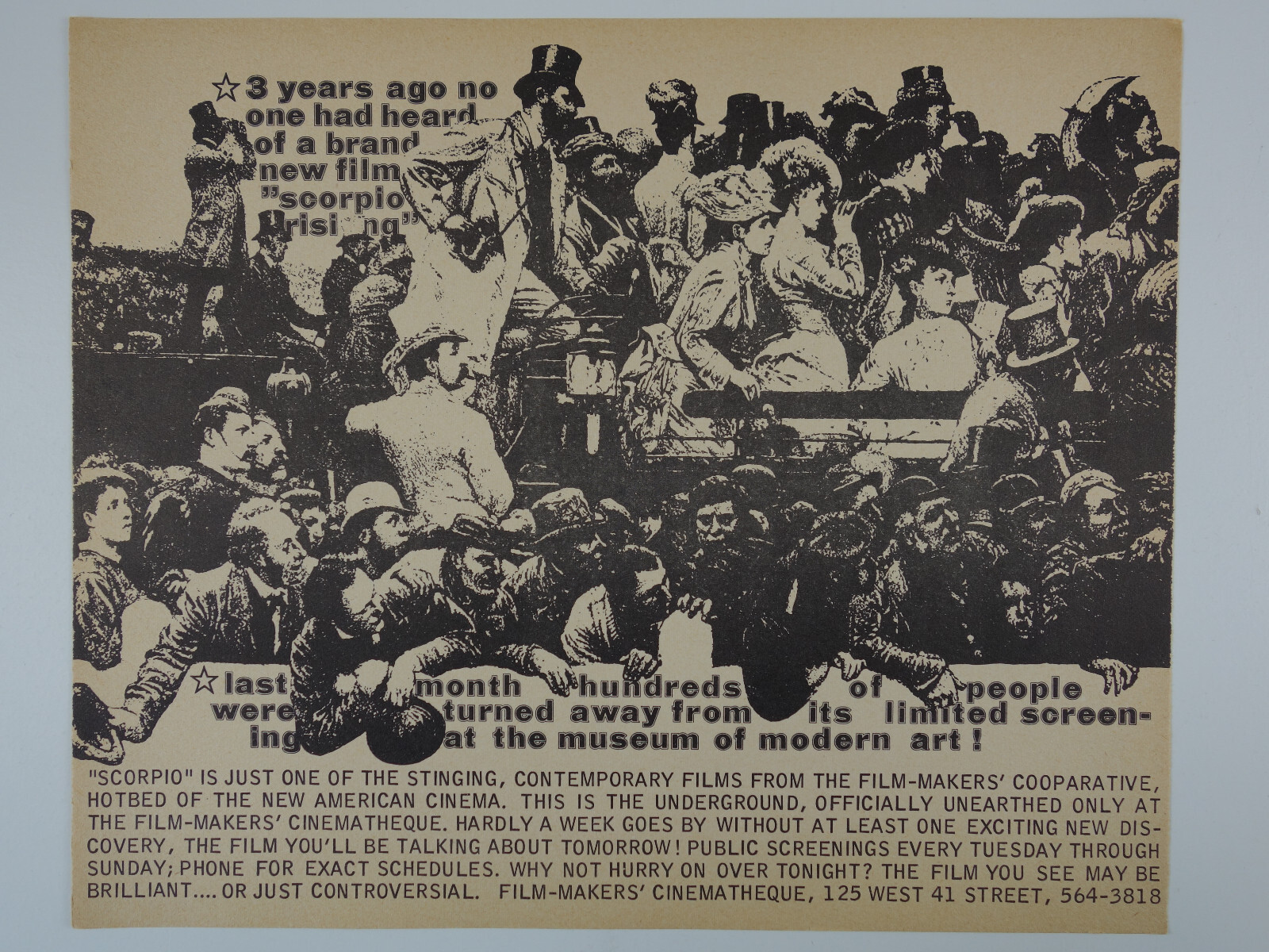 KENNETH ANGER Scorpio Rising ULTRA RARE *orig* 1966 poster GEORGE ...