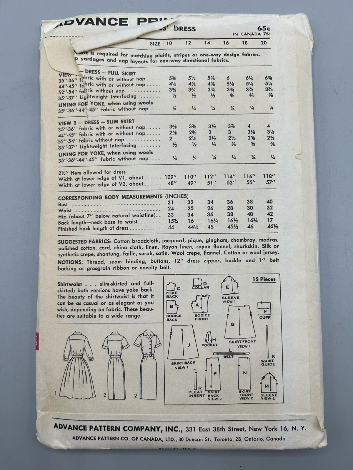 7 ADVANCE Sewing Patterns 1930s to 50s ~ #1660, 7904, 4894, 6934, 9424 ...
