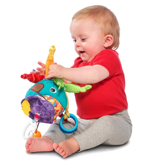 Lamaze Captain Calamari The Octopus Pirate Clip on Pram Pushchair Toy ...