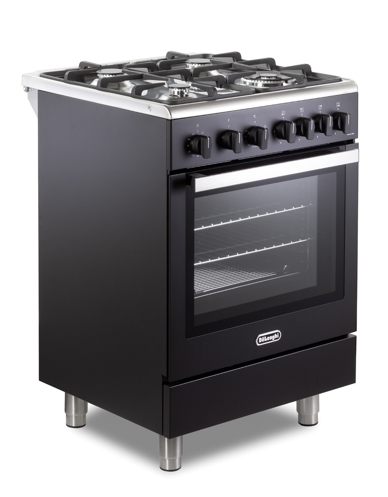 DeLonghi DSC 626 G-1 BL 60cm Modern Single Cavity Gas Range-Style ...