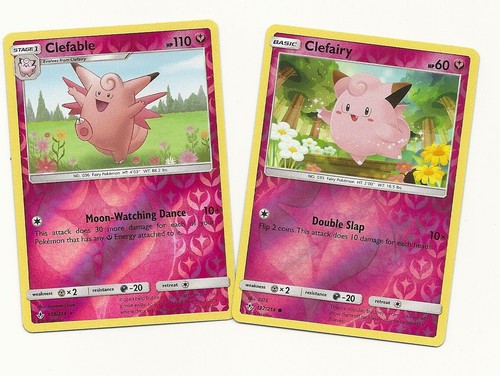 RARE CLEFABLE & CLEFAIRY -2 Evolution Set UNBROKEN BONDS POKEMON-REV ...