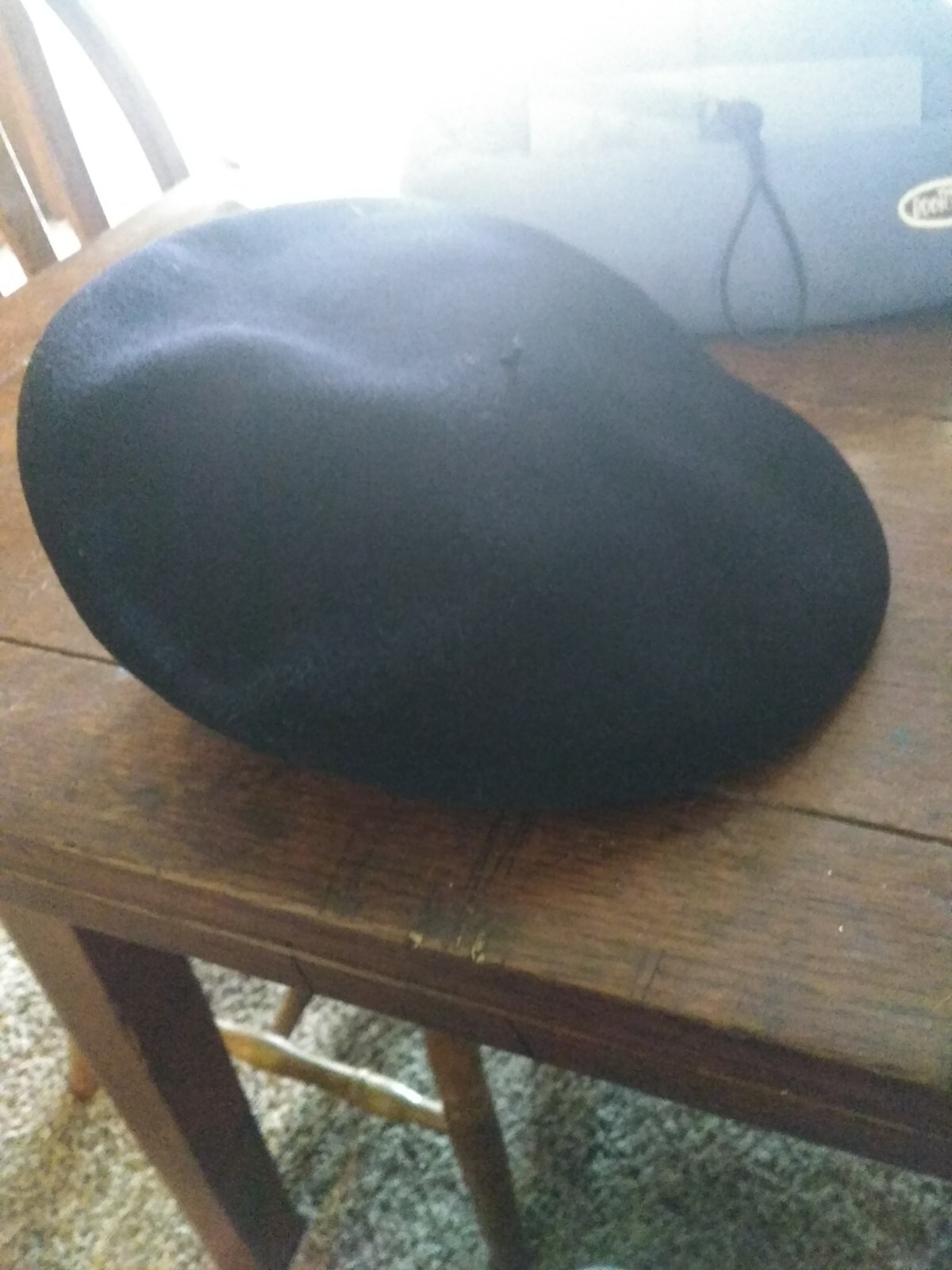 Vintage Chantaco Basque Black Wool Beret From Paris - Gem
