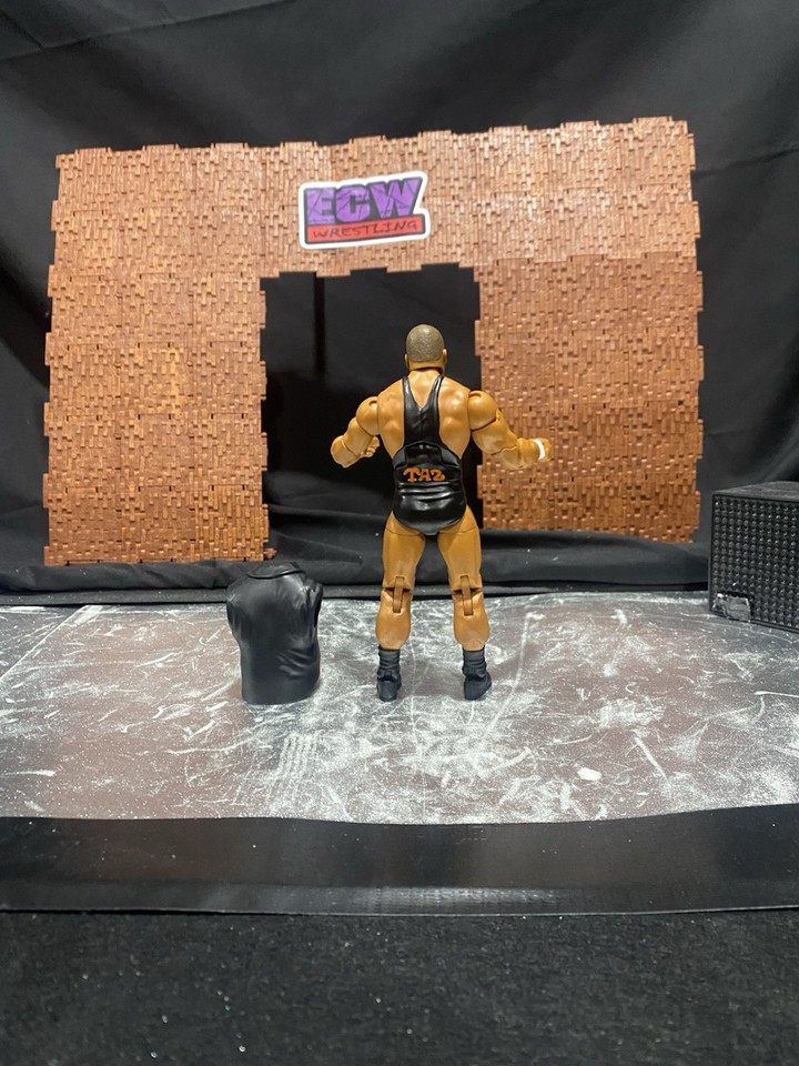 WWE ELITE TAZ ECW CUSTOM MATTEL FIGURE & Vest HAND PAINTED FULLY SEALED ...