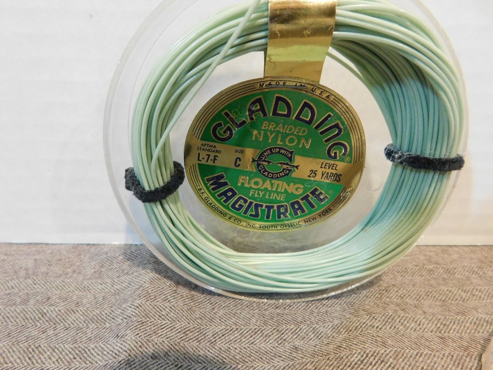 Vtg. Gladding Braided Nylon Floating Fly Line L-7-F C New | eBay