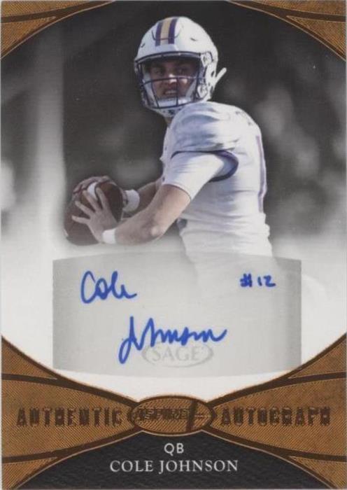 2022 Sage Aspire - Cole Johnson #ASP-CJ Bronze (AU, RC) for sale online ...
