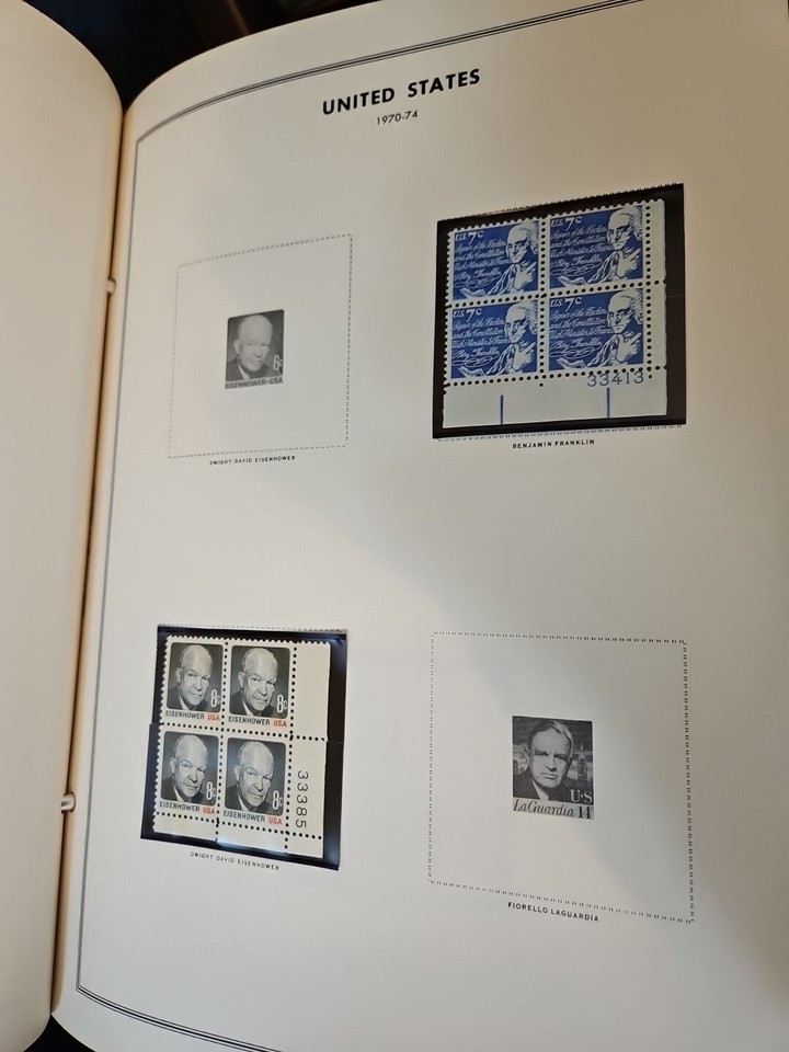 Over 400 Stamps United States Liberty Plate Block Stamp Album ...