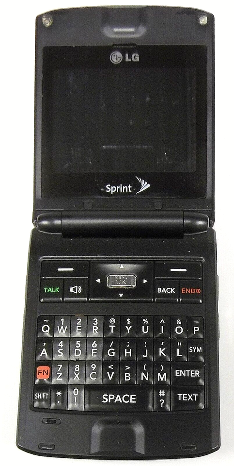 LG Lotus LX600 - Matte Black ( Sprint ) Rare Keyboard Flip Phone ...