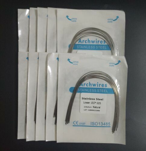 30 Packs Dental Orthodontic Stainless Steel Arch Wires Rectangular ...