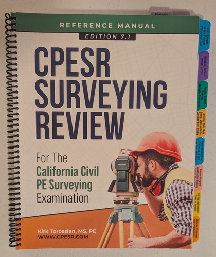 "CPESR Surveying Review" for CA Civil PE Surveying Exam, by Torossian ...