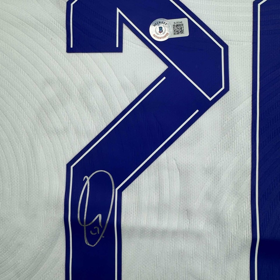 Autographed/Signed Vini Vinicius Jr. Real Madrid White Soccer Jersey ...