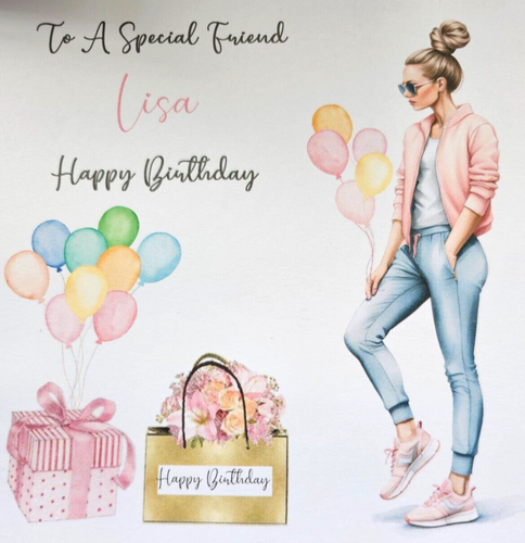 HANDMADE BIRTHDAY CARD PERSONALISED ALL AGES FRIEND DAUGHTER ...